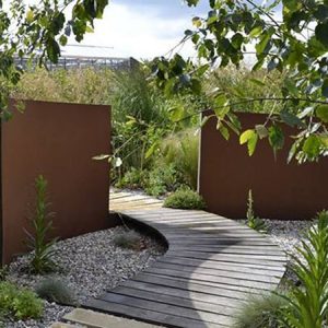 CorTen Steel Edging · Durable Rustic Garden Edging