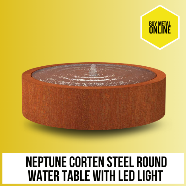 Athens Round Aluminium Table Water Feature • Buy Metal Online